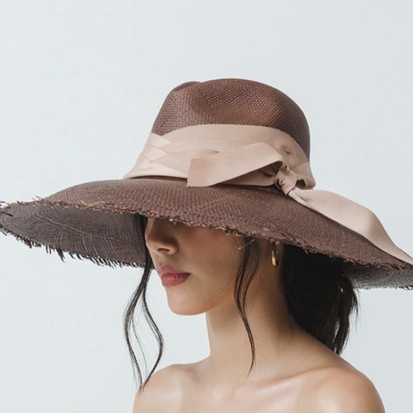 Sensi Studio | Accessories | Sensi Studio Panama Frayed Long Brim Hat ...